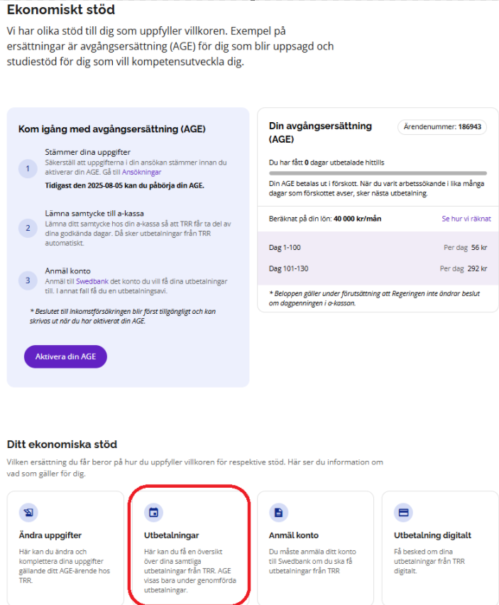 Kan jag se mina utbetalningar? – Kundcenter